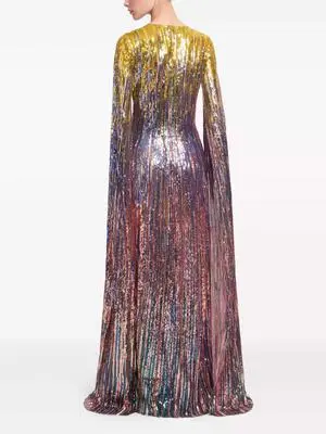 Elie Saab Sequin Embellished Maxi Dress