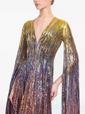 Elie Saab Sequin Embellished Maxi Dress