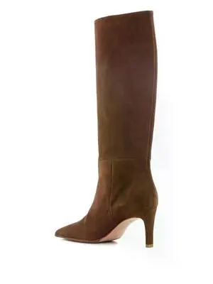 SERGIO LEVANTESI 80mm Pointed-toe Suede Boots