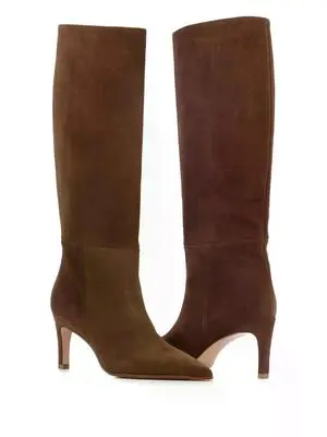 SERGIO LEVANTESI 80mm Pointed-toe Suede Boots
