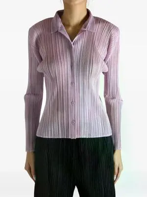 Issey Miyake Pleated Buttoned Top