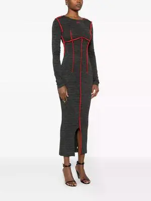 Off-White Whipstitch-detail Midi Dress