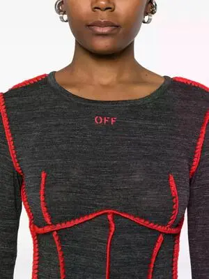 Off-White Whipstitch-detail Midi Dress