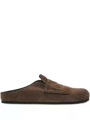 Jacquemus Suede Slippers - Brown
