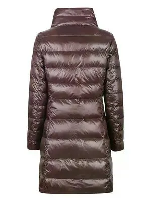 FAY High-neck Quilted Coat - Brown