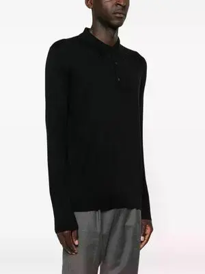 Alpha Studio Fine-knit Polo Shirt