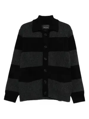 ROBERTO COLLINA Striped Shirt Jacket