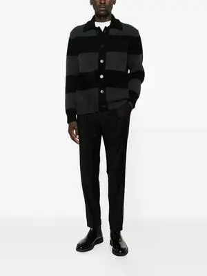 ROBERTO COLLINA Striped Shirt Jacket
