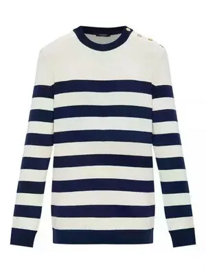 Balmain Striped Sweater - Black
