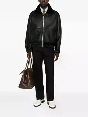 Fendi Leather Bomber Jacket