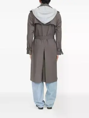 MAISON MARGIELA Double-breasted Hooded Trench Coat