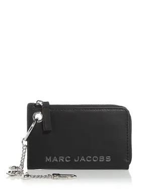Marc Jacobs The Coin Charm Leather Case - Black