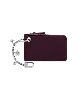 Marc Jacobs The Coin Charm Leather Case - Dark Plum