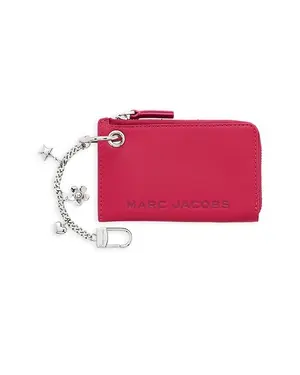 Marc Jacobs The Coin Charm Leather Case - Raspberry