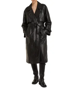 Marella Firstclass Leather Trench Coat