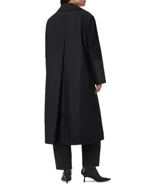 ALLSAINTS Sellma Lea Wool-blend Coat - Black
