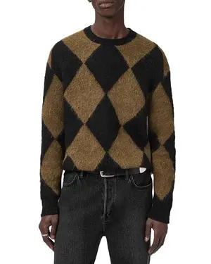 ALLSAINTS Bower Crewneck Sweater - Black/brown