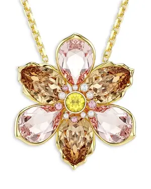 SWAROVSKI Idyllia Pendant Brooch Necklace - Gold