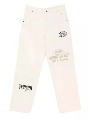 HONOR THE GIFT Logo-print Trousers - Neutrals