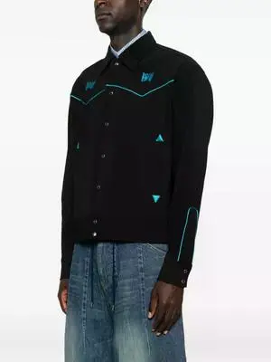 Needles Butterfly-embroidered Shirt - Black