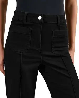 REISS Sakura High-rise Flare Leg Jeans - Black