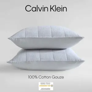 Calvin Klein Cotton Gauze Solid Euro Sham, Set Of 2