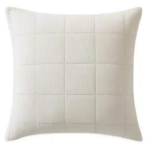 Calvin Klein Cotton Gauze Solid Pillow Cover, 22 X 22 - Light Beige