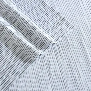 Calvin Klein Washed Percale Wavy Stripe 4 Piece Sheet Set, Queen - Blue Graphite
