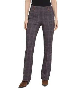 Lyssé Pintuck Plaid Ponte Trousers