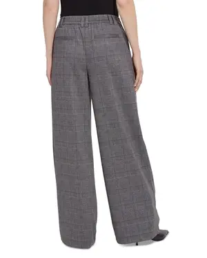Lyssé Darcy Pleated Plaid Pants