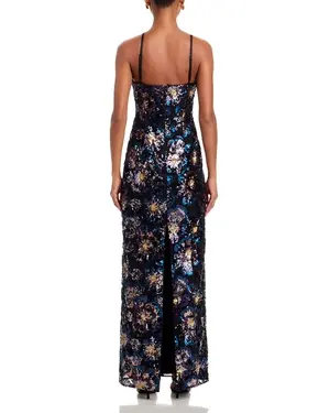 Adrianna Papell Sequinned Maxi Dress