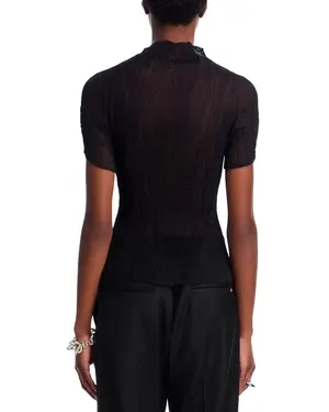 ISSEY MIYAKE CHIFFON TWIST BLACK サイズ2 Issey Miyake Chiffon Twist Top - Black | Editorialist