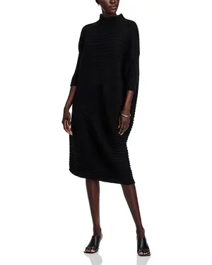 Issey Miyake Cotton Cashmere Knit Dress - Black