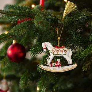 VILLEROY & BOCH Christmas Classics Annual Rocking Horse Ornament 2025