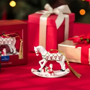 VILLEROY & BOCH Christmas Classics Annual Rocking Horse Ornament 2025