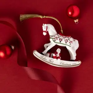 VILLEROY & BOCH Christmas Classics Annual Rocking Horse Ornament 2025