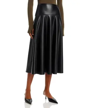 Norma Kamali Leather Skirts
