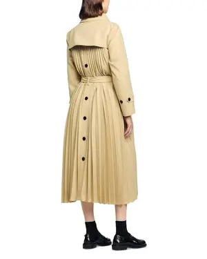 Sandro Belted Double Breasted Trench