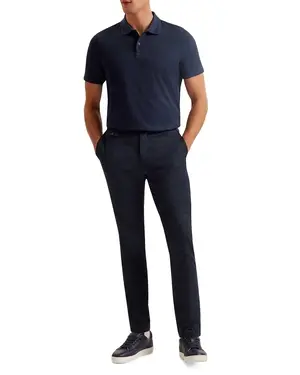 Ted Baker London Short Sleeve Regular Fit Polo - Navy