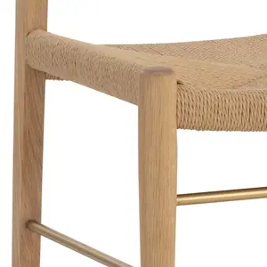 SUNPAN Bondi Dining Chair, Set Of 2 - Light Oakwoven Paper