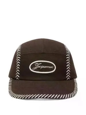 Jacquemus Baseball-stitching Cap - Brown