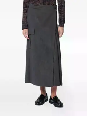 P.a.r.o.s.h Pleated Maxi Wrap Skirt