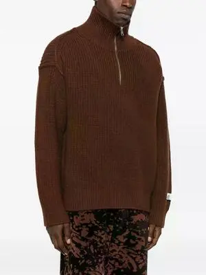 ÉTUDES STUDIO High-neck Zip-up Sweater