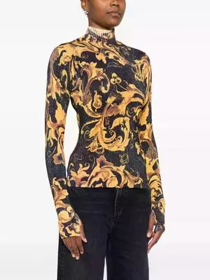 Versace Baroque High-neck Blouse
