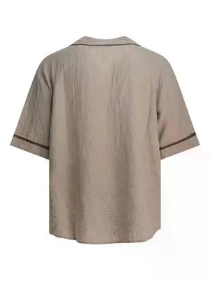 Kapital Appliqué Button Shirt - Neutrals