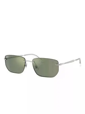 Ray-ban Square-frame Rimless Sunglasses - Silver