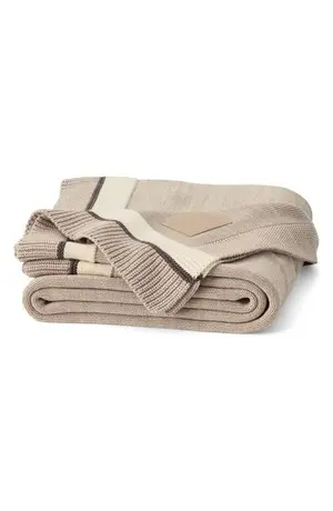 BOLL & BRANCH Court Knit Throw Blanket - Heathered Oatmeal