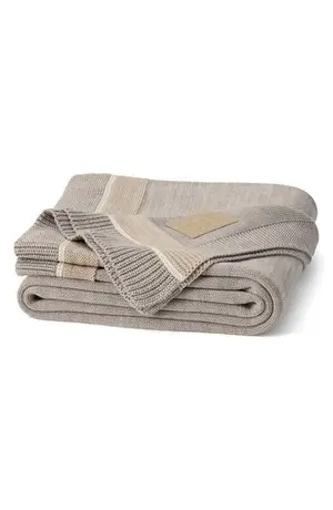 BOLL & BRANCH Court Knit Throw Blanket - Heathered Pewter