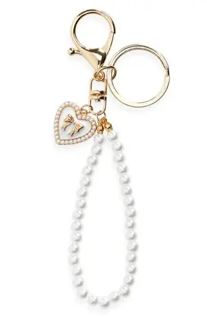 Bp. Heart Faux Pearl Bag Charm - Ivory- Gold