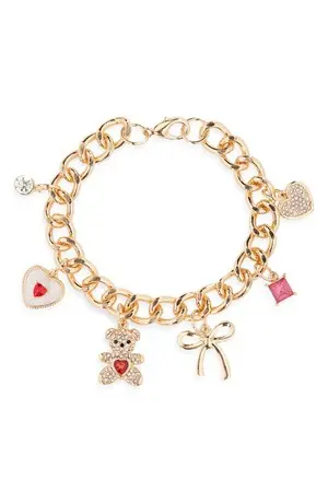 Bp. Teddy Bear Charm Bracelet - Gold